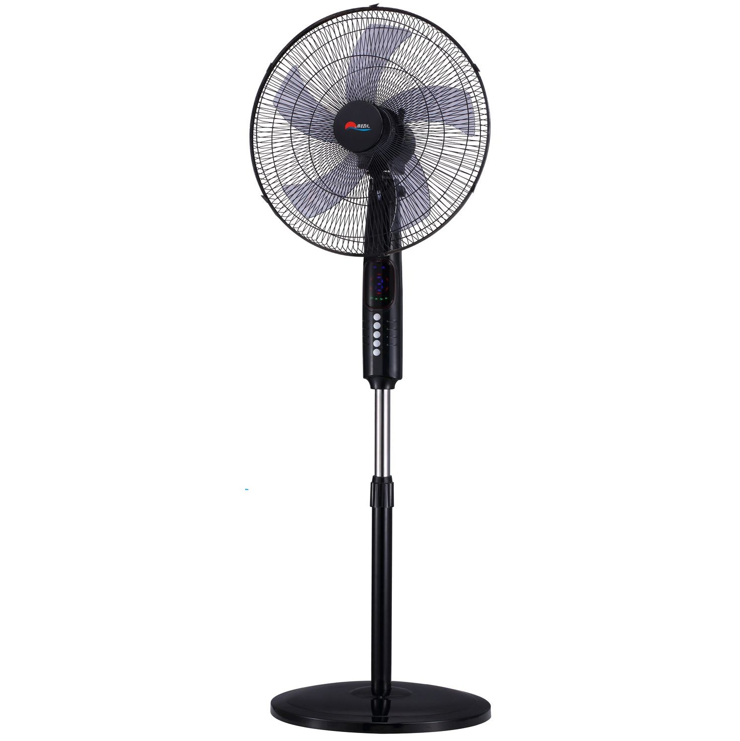 3 Speeds Control Stand Fan 18 Inch with Remote Control, Black – Weshop876